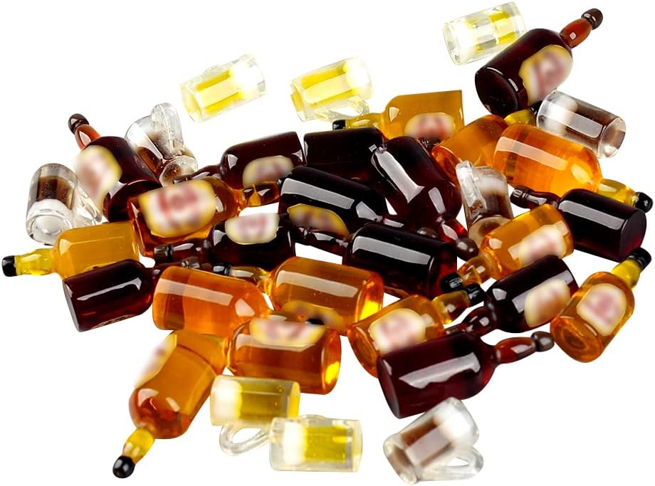 Amazon.com: Juland 40PCS Miniature Mini Beer Drinks Decoration ...