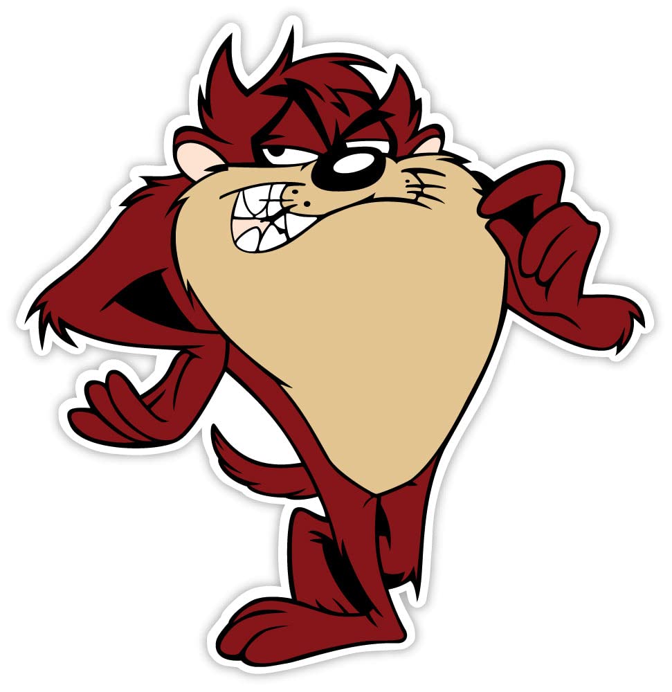 Amazon.com: Taz Sticker Decal 4" x 4" : Sports & Outdoors