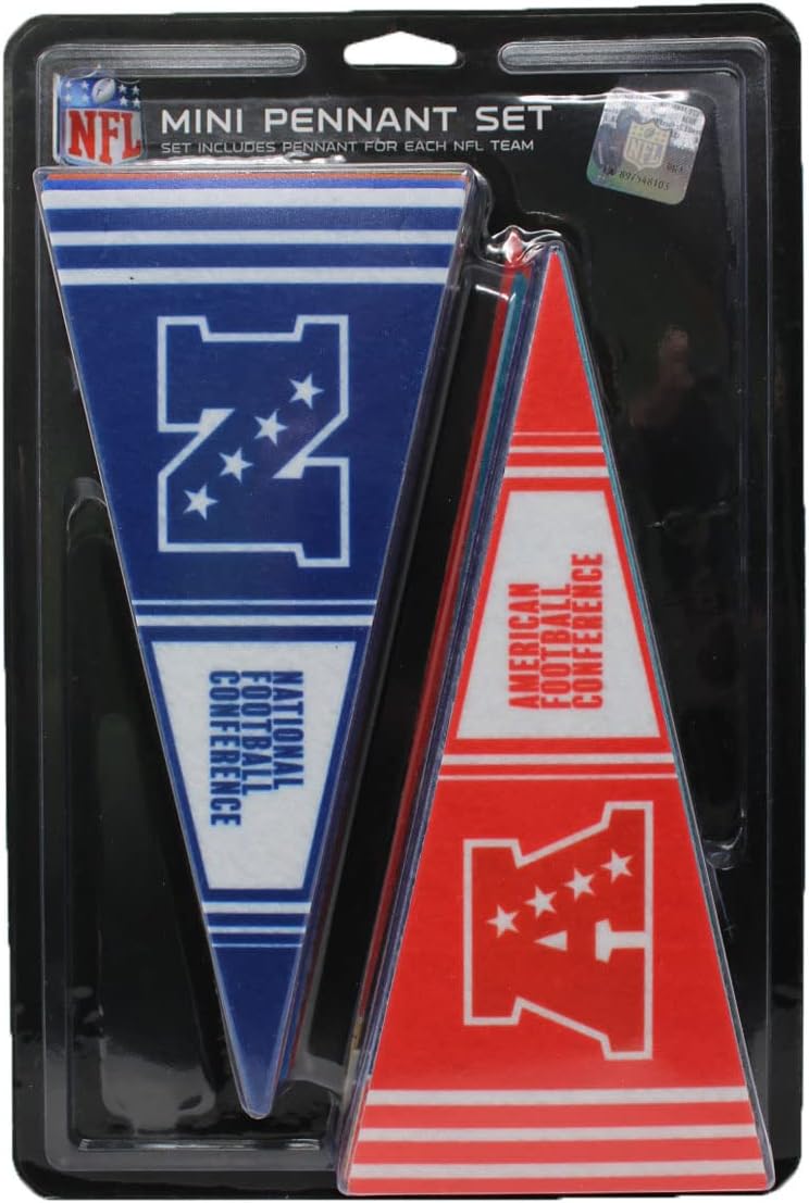 Amazon.com : Rico Industries NFL League Mini Pennant Complete Set (34 ...