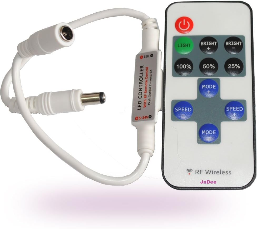 Ultra Slim Wireless Remote Dimmer Controller for Single Colour LED ...