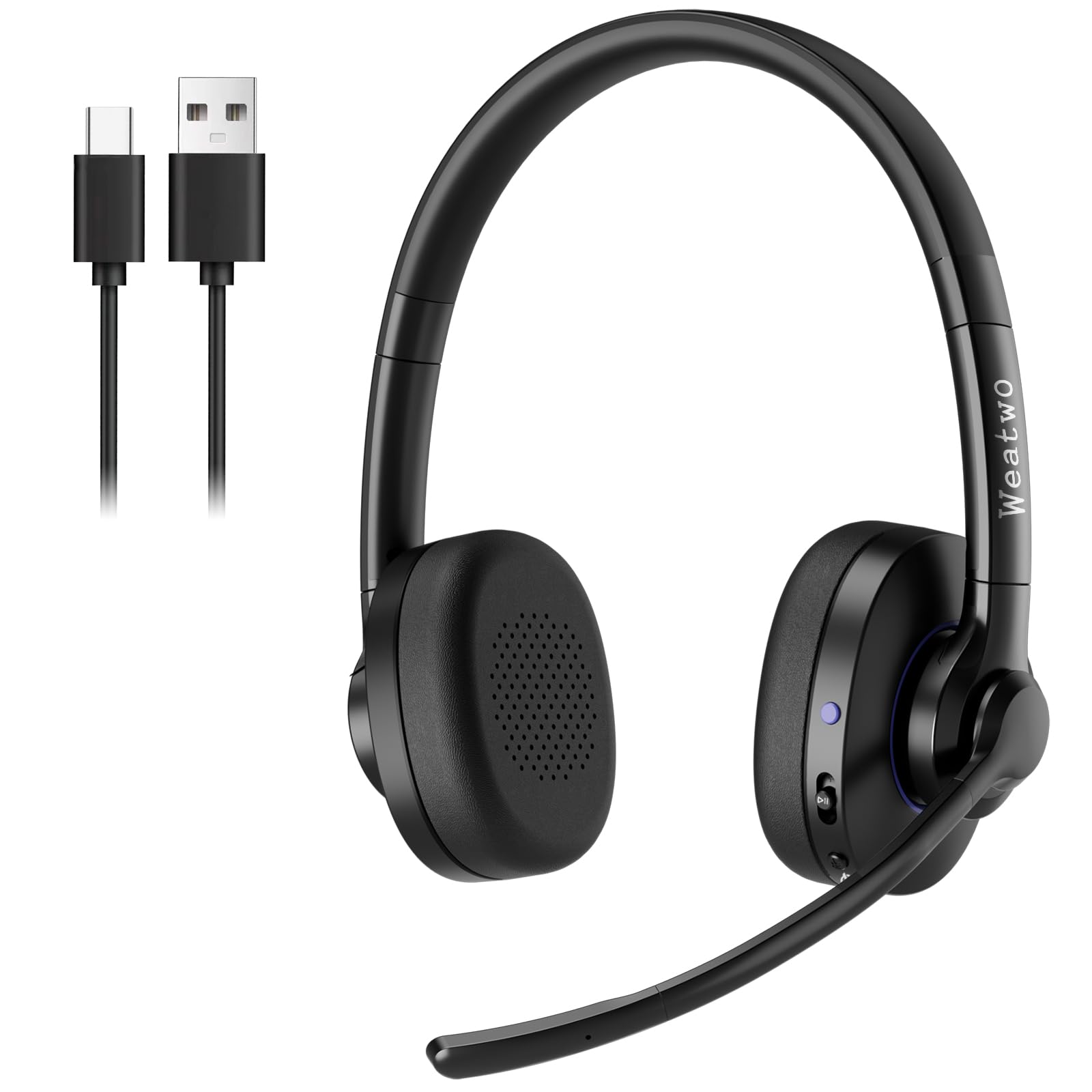 Amazon.com: Wireless Headset for Work V5.1 Bluetooth Headset with ENC ...