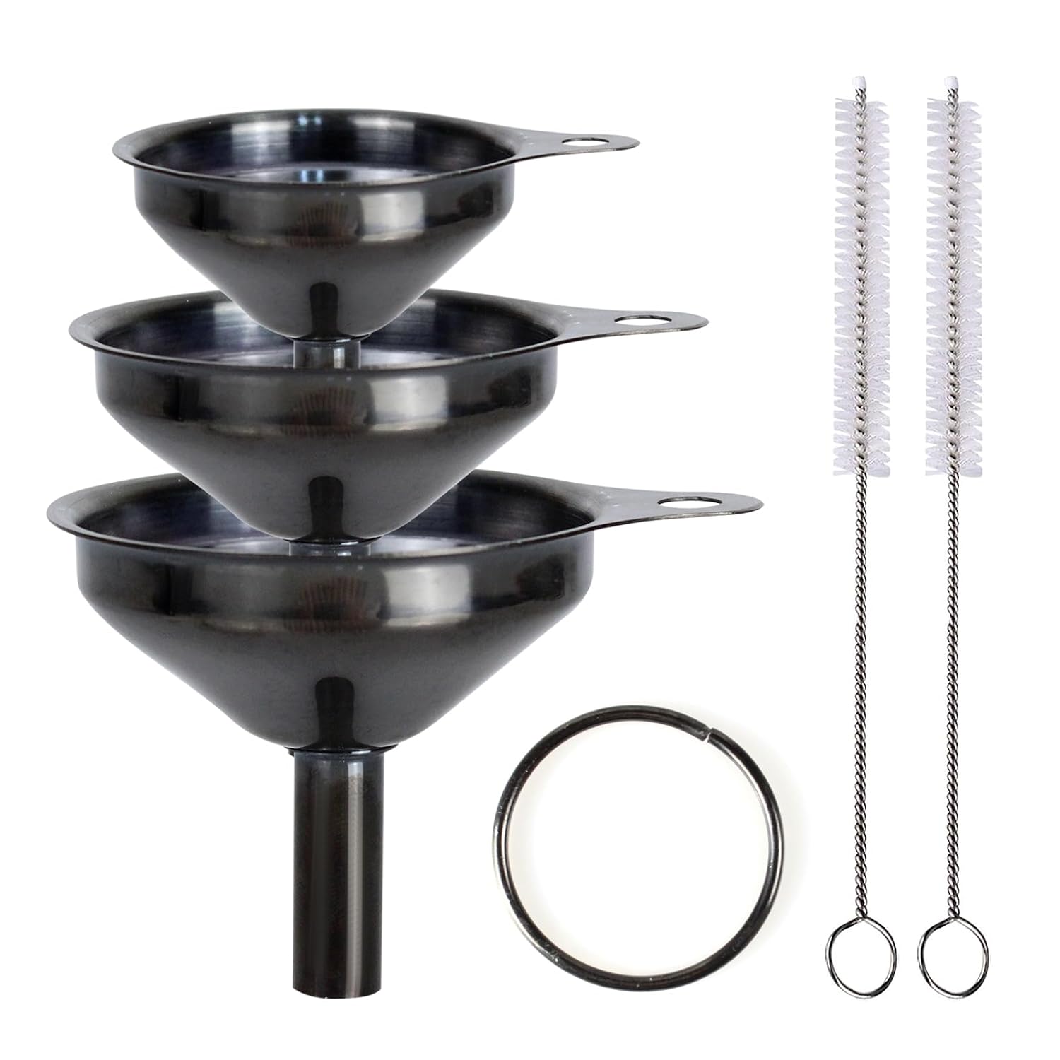 Amazon.com: Antuoo Funnel, Small Funnels for Filling Bottles, Metal ...