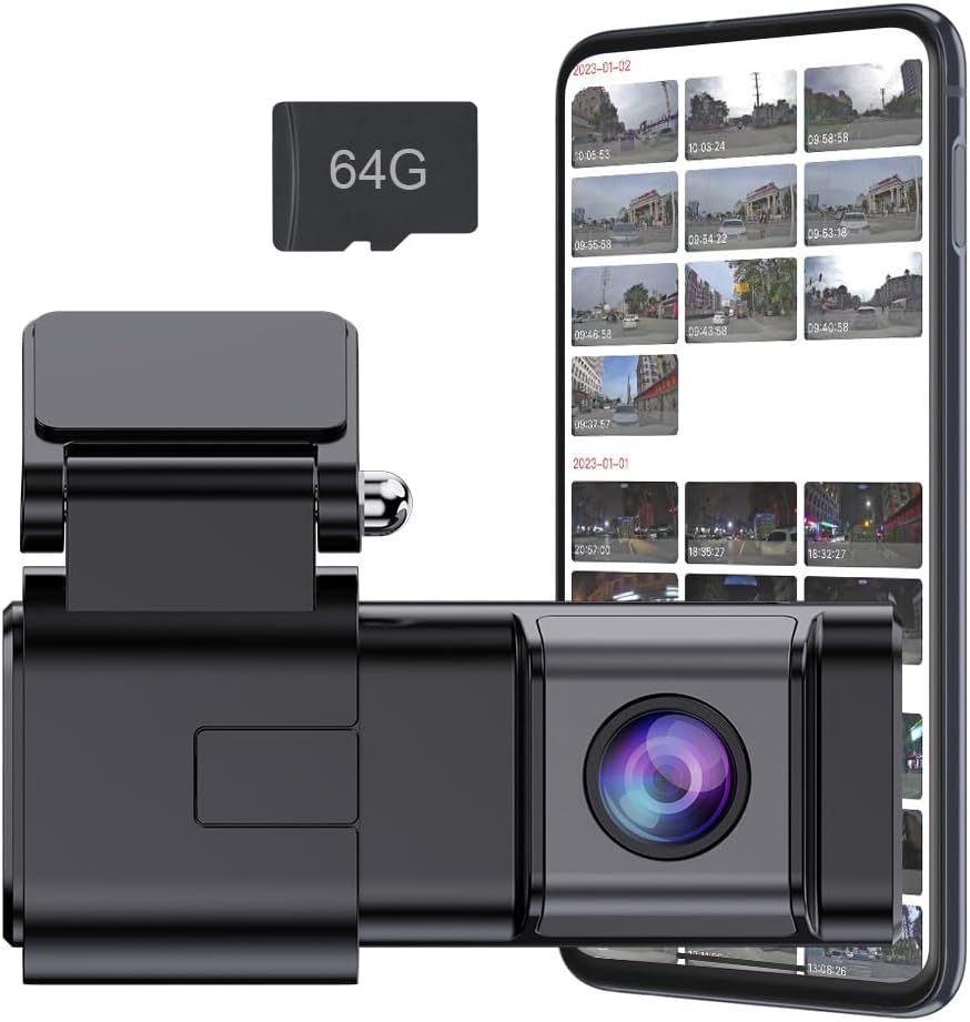 Amazon.com: EYES HEAVER Front Rear View Camera with Apps 2K Full HD ...