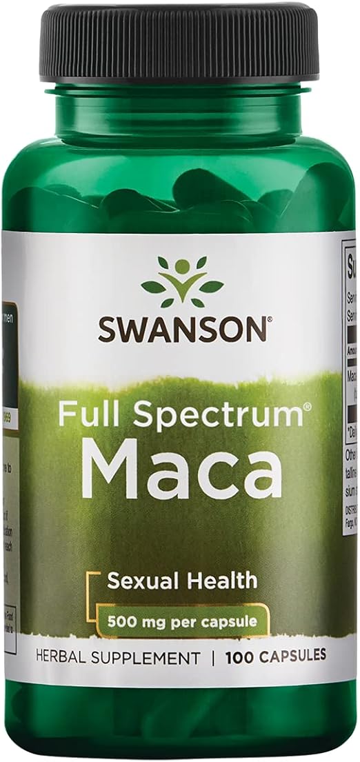 Amazon.com: Swanson Maca 500 Milligrams 100 Capsules : Health & Household