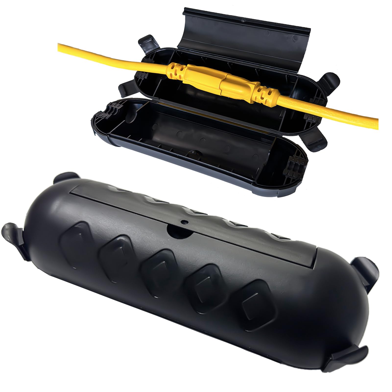 Amazon.com: YOJOE Outdoor Extension Cord Cover Waterproof, Black Cord ...