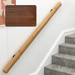 Amazon.co.jp: ASMAHS Wooden Handrail Stick Handrail Solid Wood Various ...