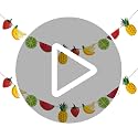TOYANDONA 2Pcs Summer Fruits Banner Watermelon Banana Kiwi Pineapple ...