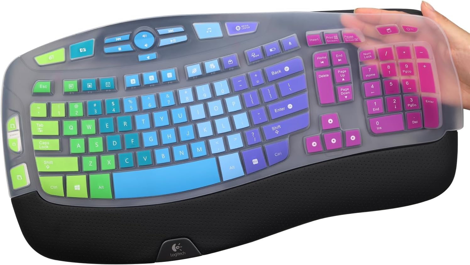 Amazon.com: Keyboard Cover for Logitech K350 MK570 MK550 Wireless Wave ...