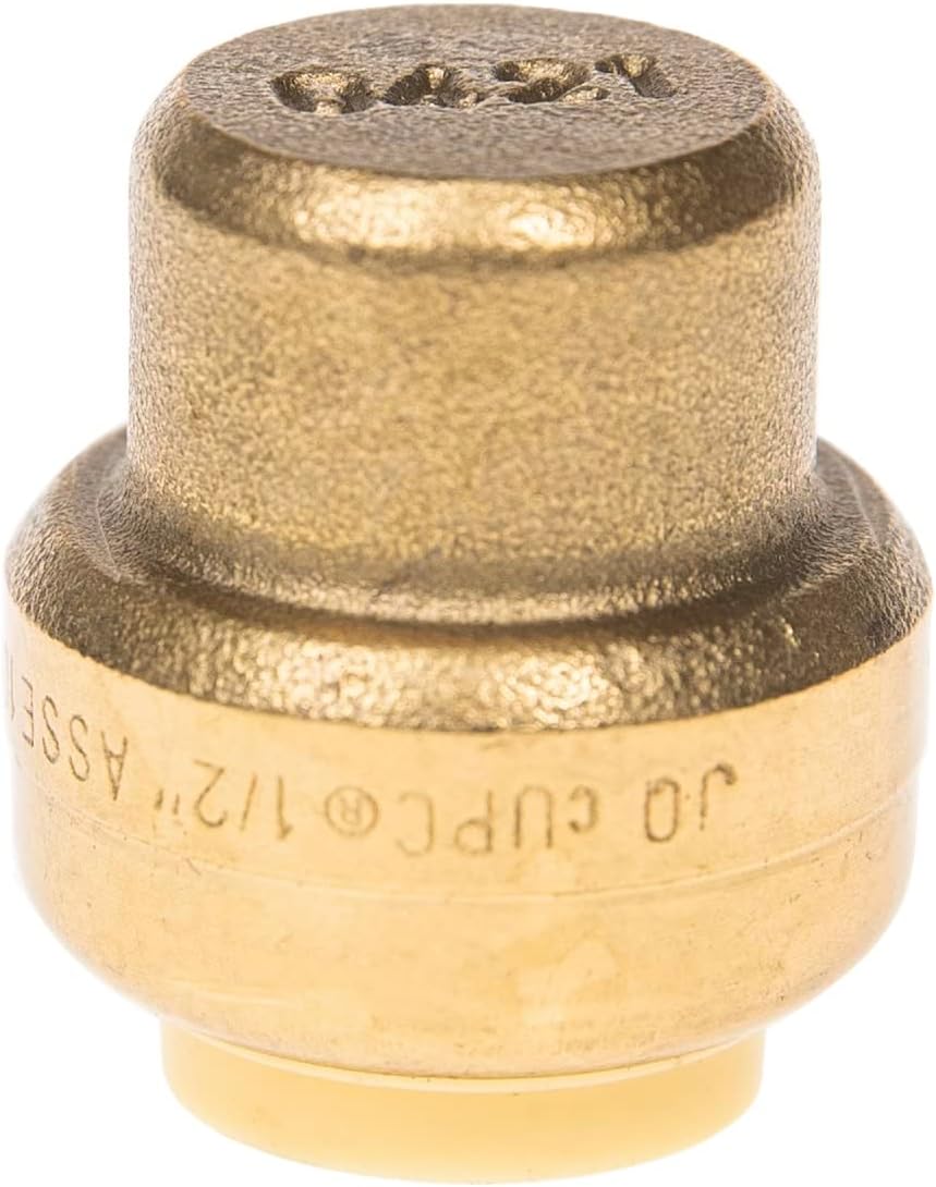 Zion Push Fit Cap Pipe Fittings Lead Free Brass for CPVC Copper PEX PE ...