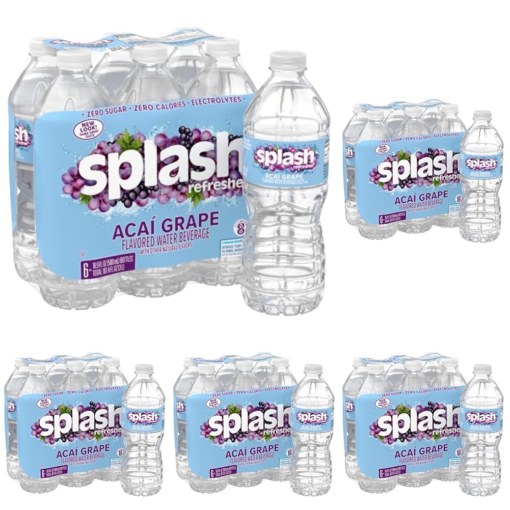 Amazon.com: Splash Refresher Acai Grape Flavored Water, 16.9 Fl Oz ...