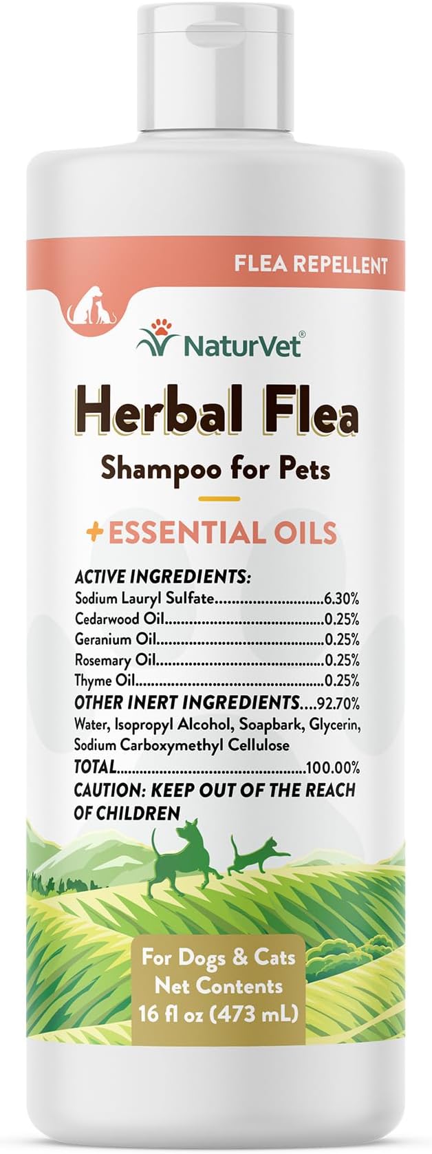 Amazon.com : NaturVet Herbal Flea Pet Shampoo with Essential Oils ...