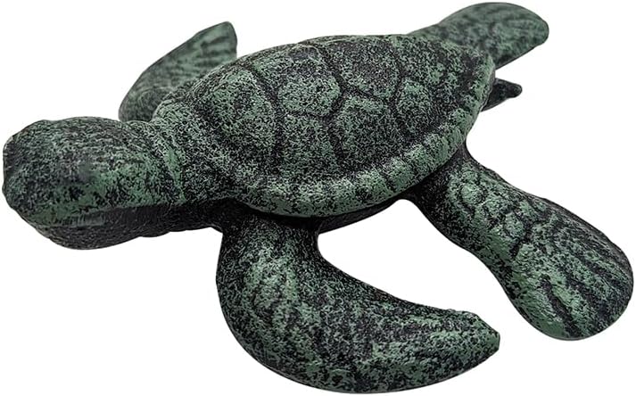 Amazon.com: Treasure Gurus Mini Cast Iron Sea Turtle Paperweight Heavy ...