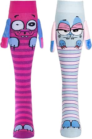 Amazon.com: Moosh Walks Socks for kids (Age 5-8) 3d cute animals ...