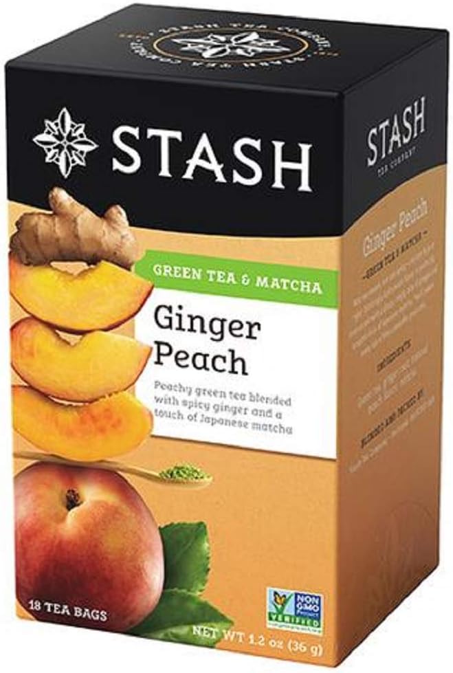 Amazon.com : Stash Tea Company, Premium, Ginger Peach Green Tea with ...