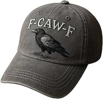 F-Caw-F Crow Hat, F CAW F Vintage Gothic Black Bird Cap, Adjustable ...