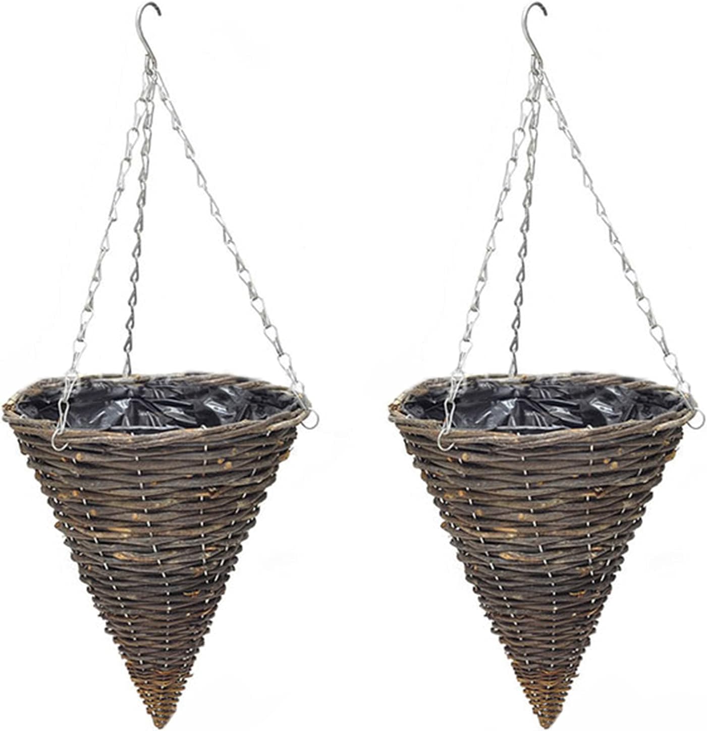Amazon.com: Panacea No. 88636 12 Inch, Rope & Fern Wicker Cone Hanging ...