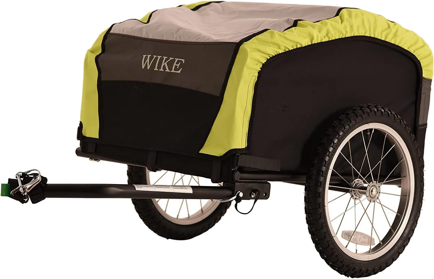 WIKE City Cargo Bicycle Trailer Black Lime : Amazon.co.uk: Sports ...