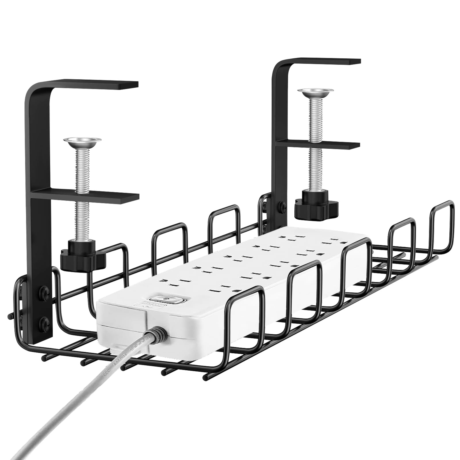 Under Desk Cable Management Tray No Drill, Cable Tray Under Desk, Metal ...