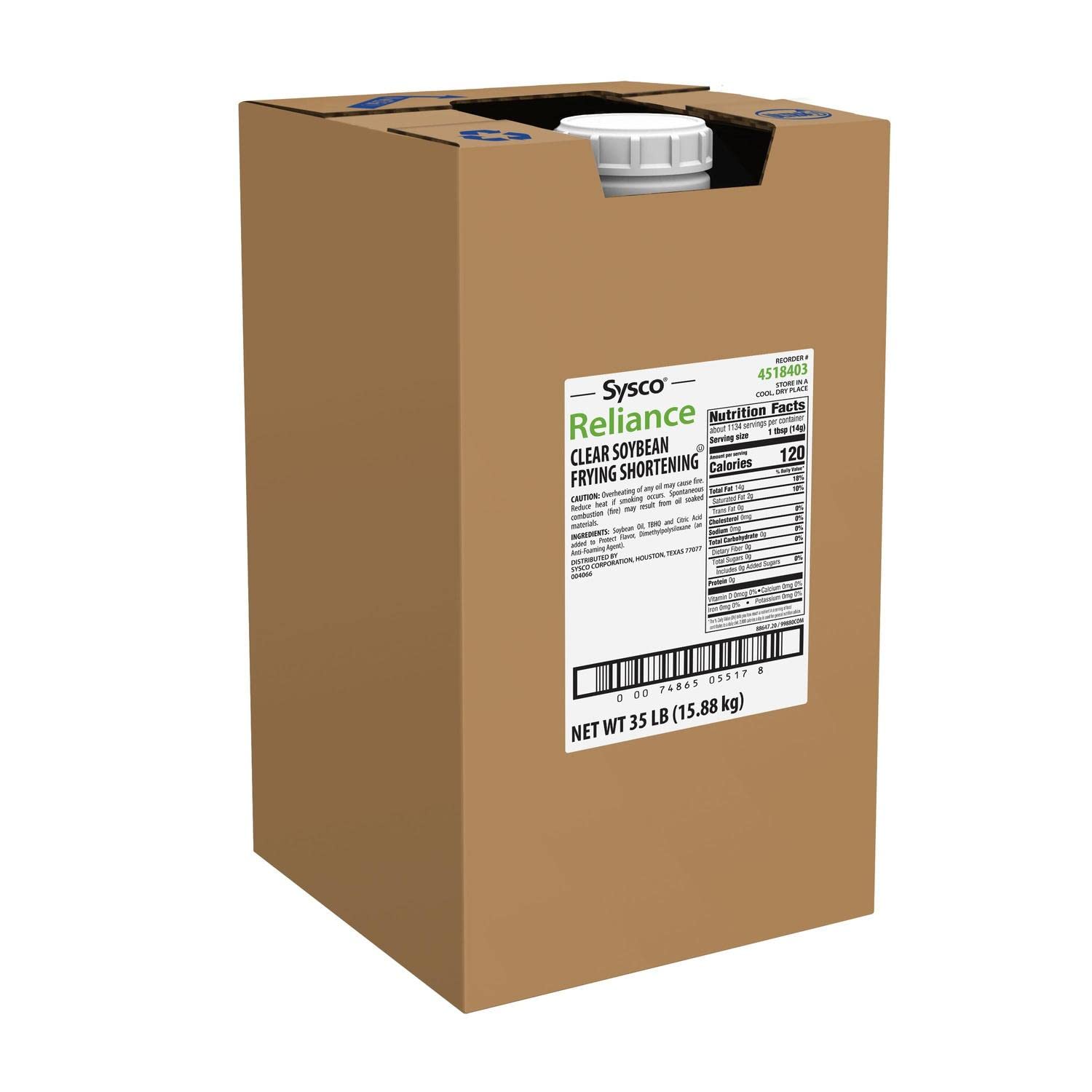 Amazon.com : Sysco Shortening Fry Liquid Clear Zero Trans Fat 35 Lbs ...