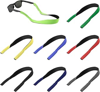 KINBOM 8pcs Floating Sunglasses Straps, Neoprene Glasses Straps ...