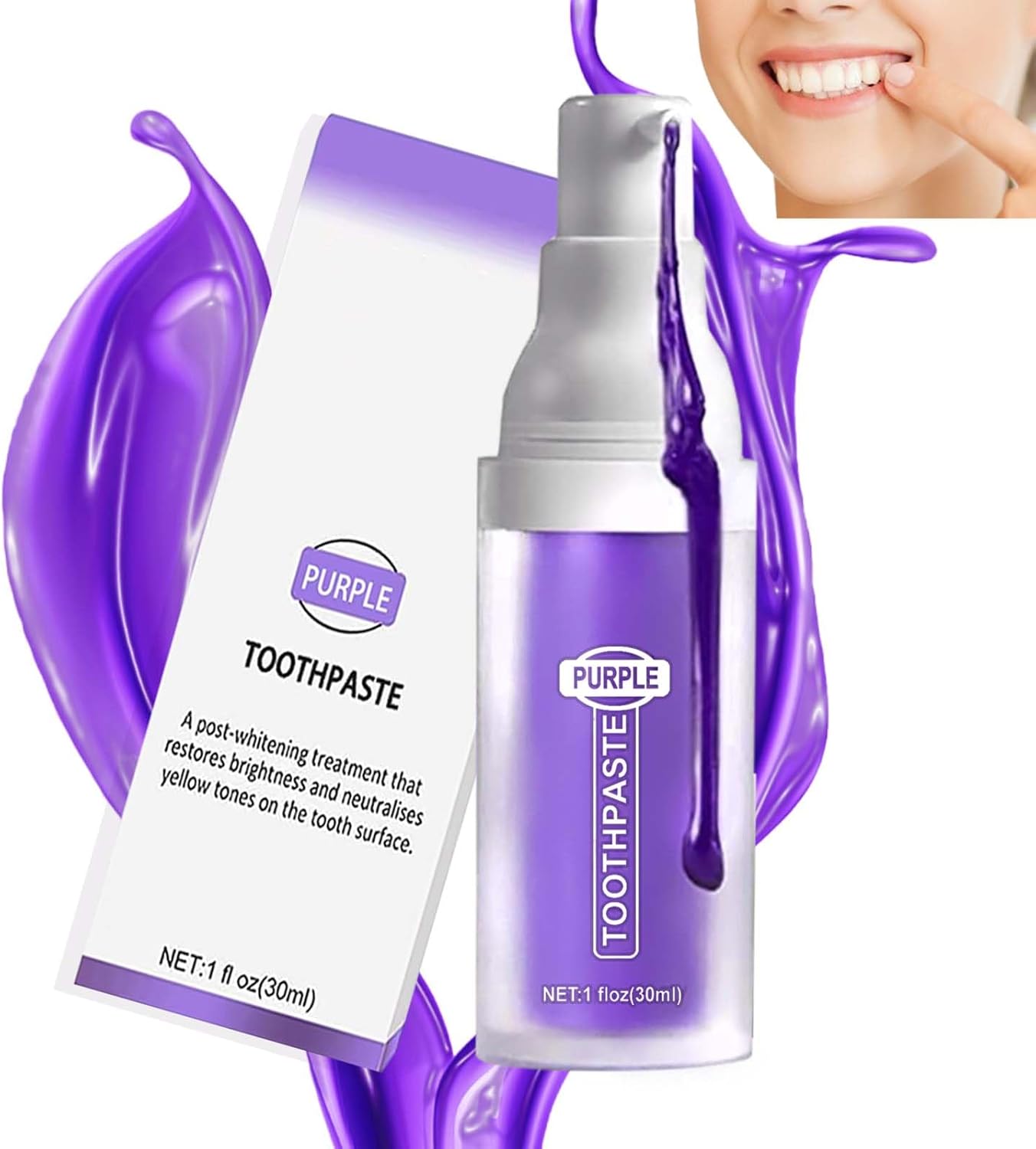 Amazon.com: Soskakiist Purple Tooth Whitening|Purple Whitening ...