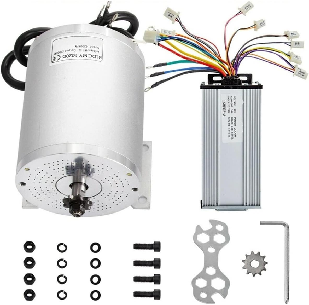 KHGWERO Brushless Electric DC Motor W/Controller 48V 72V 2KW 3KW High ...