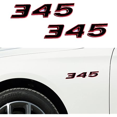 Amazon.com: Pair Set 345 Emblem Side Rear Fender Badge Body Sticker ...