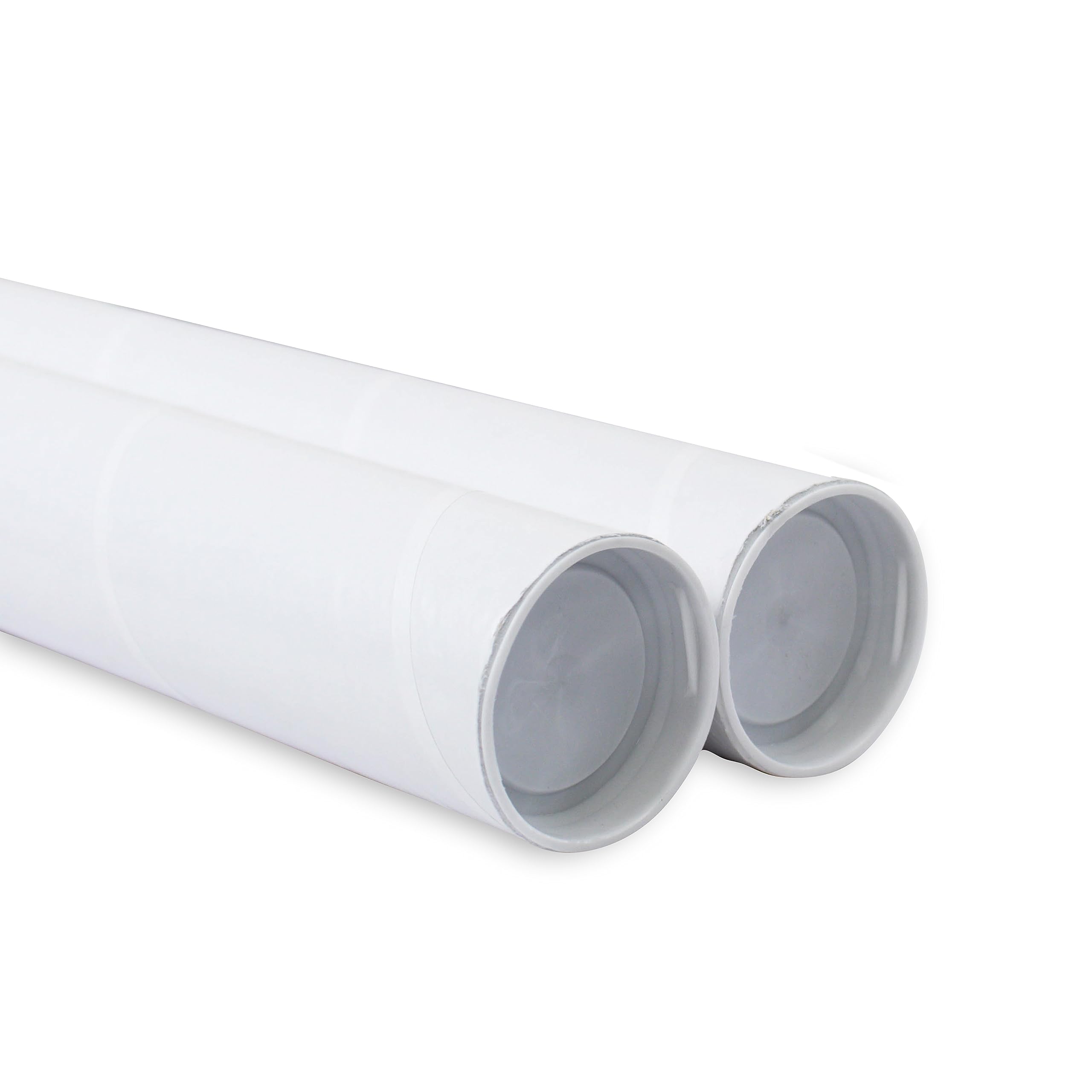 Amazon.com : MagicWater Supply Mailing Tube 2 in x 18 in White - 2 Pack ...