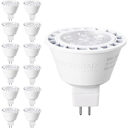MR16 LED 12V 50W Equivalent Halogen Replacement Bulbs GU5.3 Pin Base 5W ...