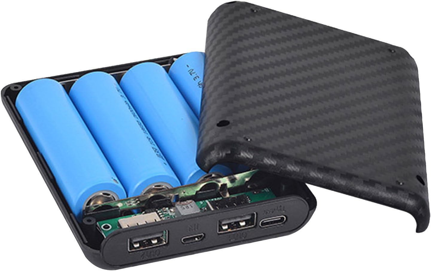 Amazon.com: Yjcnelcr 4x18650 Battery Holder Shells Case Shells Charger ...