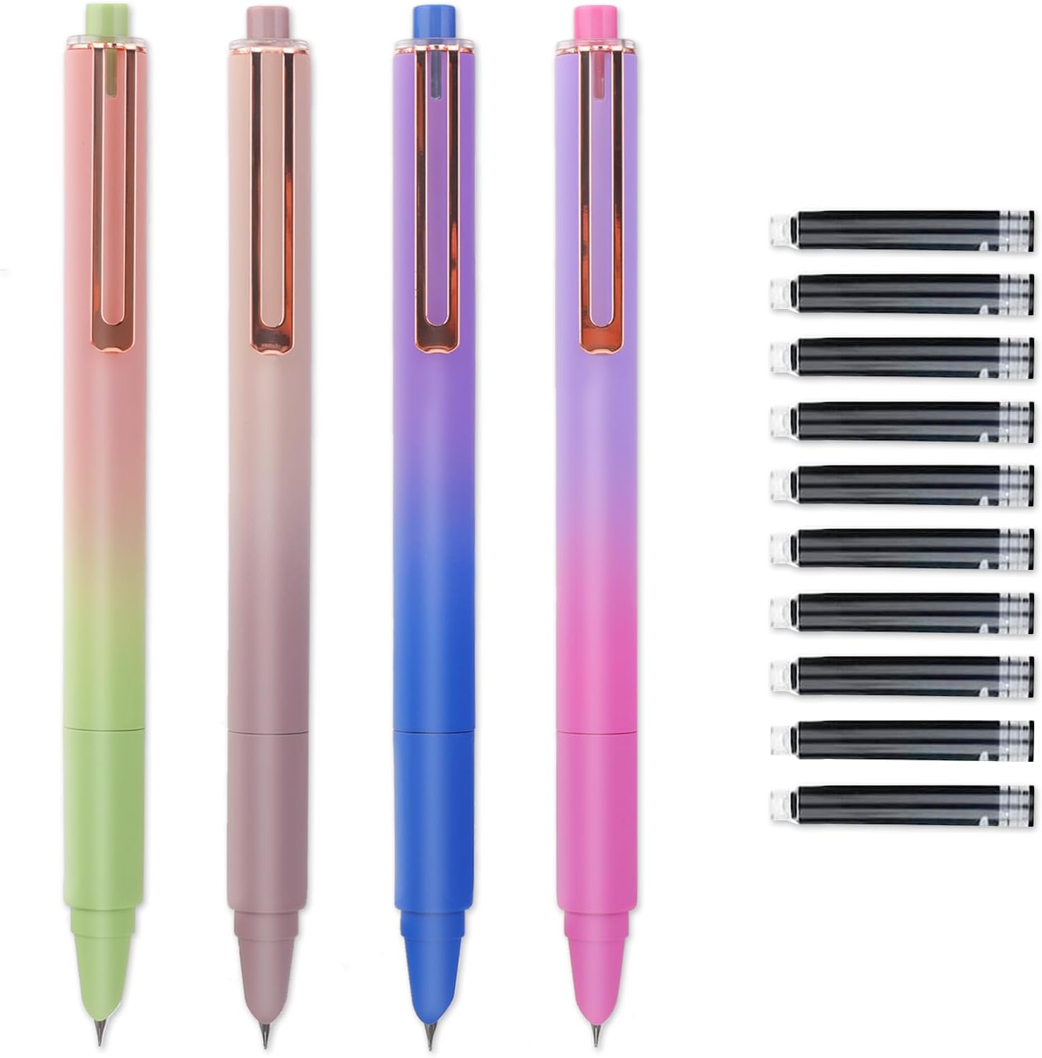 Amazon.com : cobee® Aesthetics Retractable Fountain Pen, 4 Pieces 0 ...