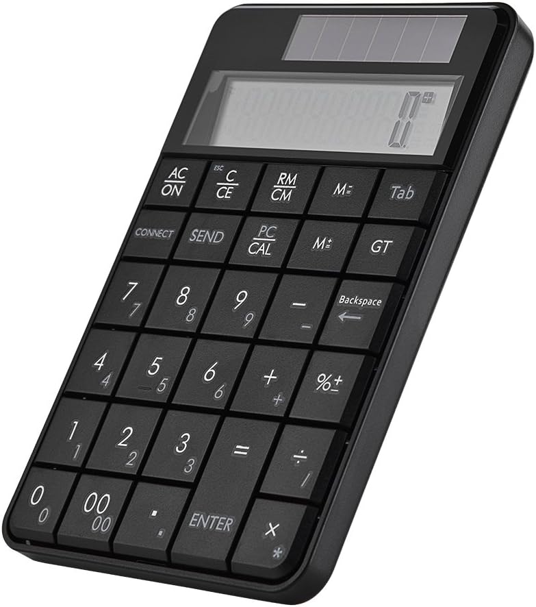 Amazon.com: Bluetooth Number Pad with Calculator - Bluetooth + 2.4G ...