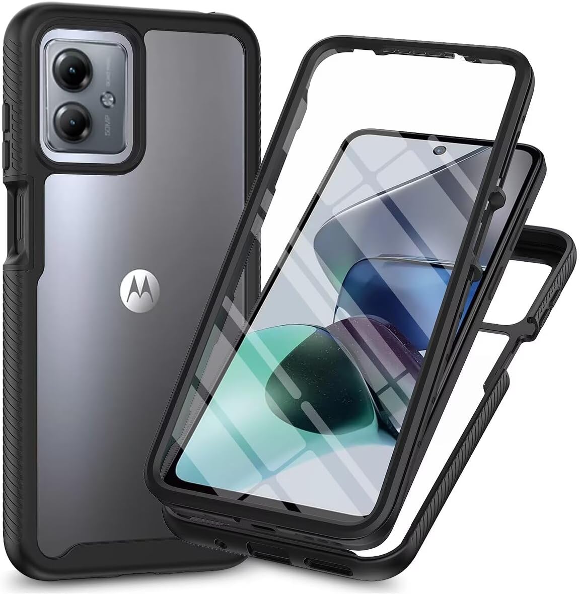 Bnvdfre für Motorola G84 Hülle mit eingebautem Displayschutz Stoßfest ...