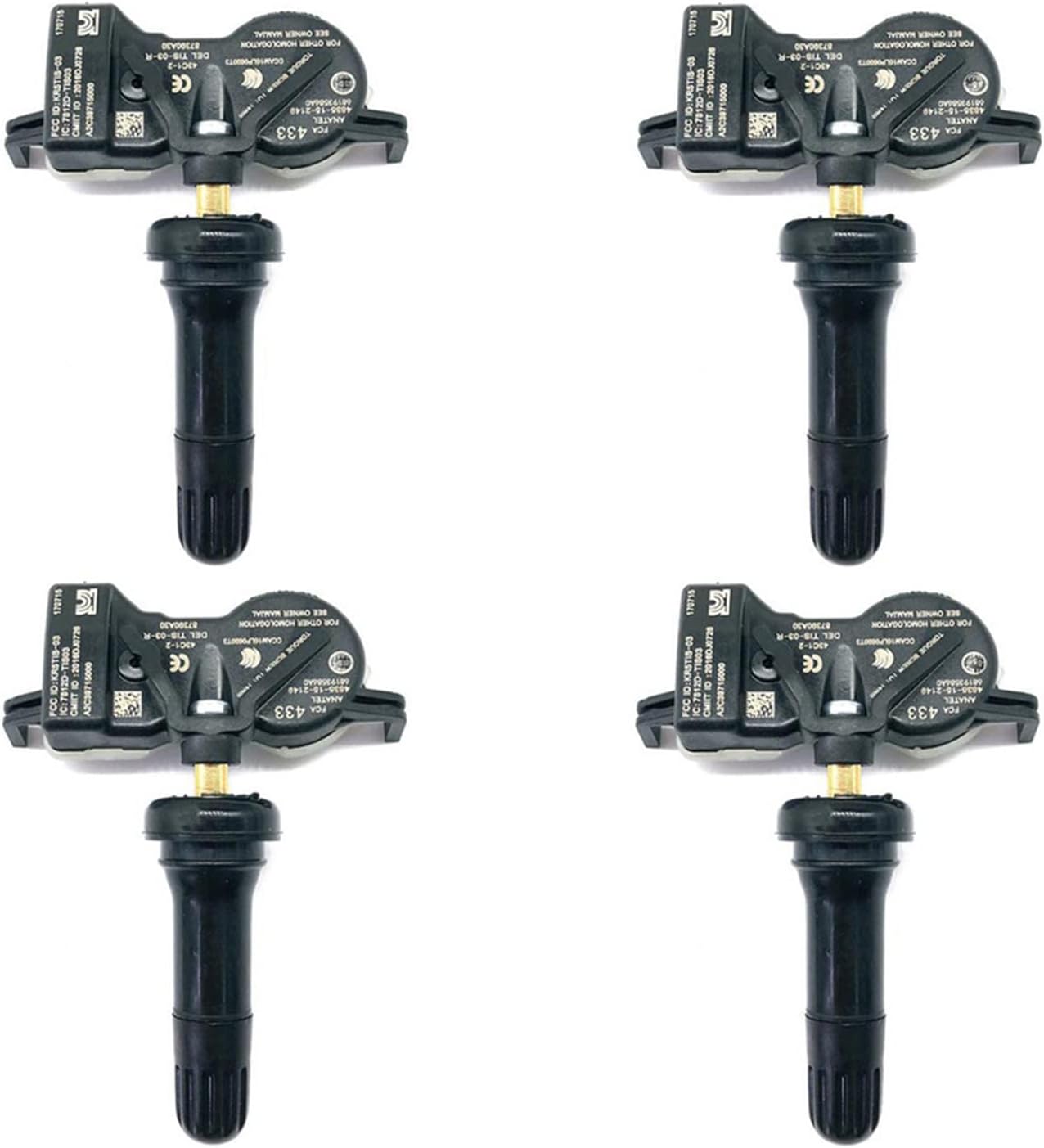 Amazon | 4 個 TPMS タイヤ空気圧モニター システム センサー OEM 68313387AB、ジープ レネゲード、フィアット ...