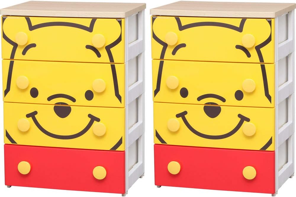 Amazon.co.jp: アイリスオーヤマ キャラクターチェスト 4段 プ―さん NHG-W554 2個セット : ホーム＆キッチン