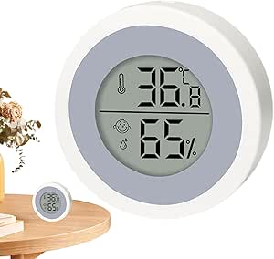 Hygrometer Indoor Humidity,Digital Temp and Humidity Monitor Round ...