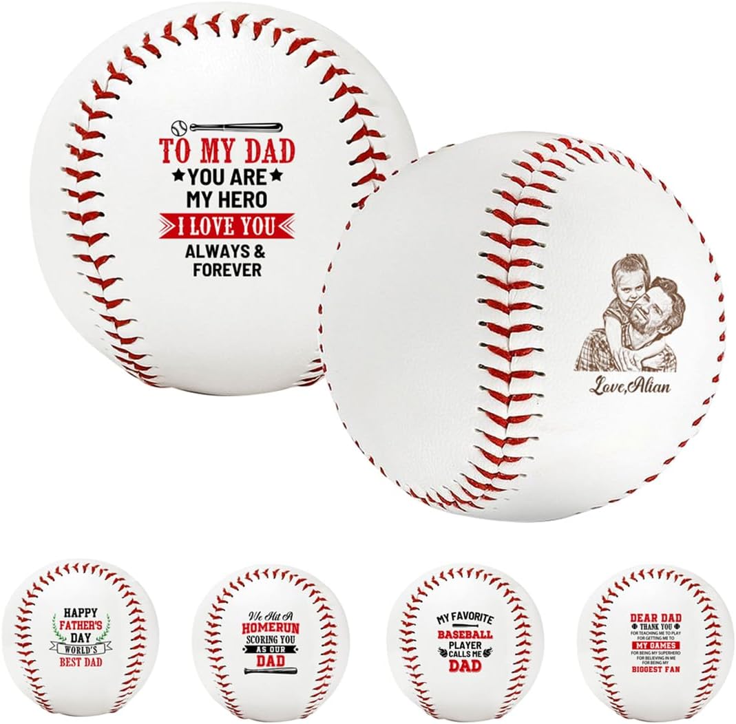 Amazon.com : Personalized Family Photo Baseball Custom Fathers Day ...
