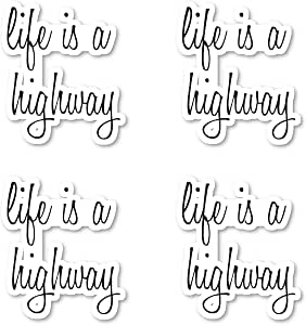 Amazon.com: Life is A Highway Sticker Inspirational Quotes Stickers (4 ...