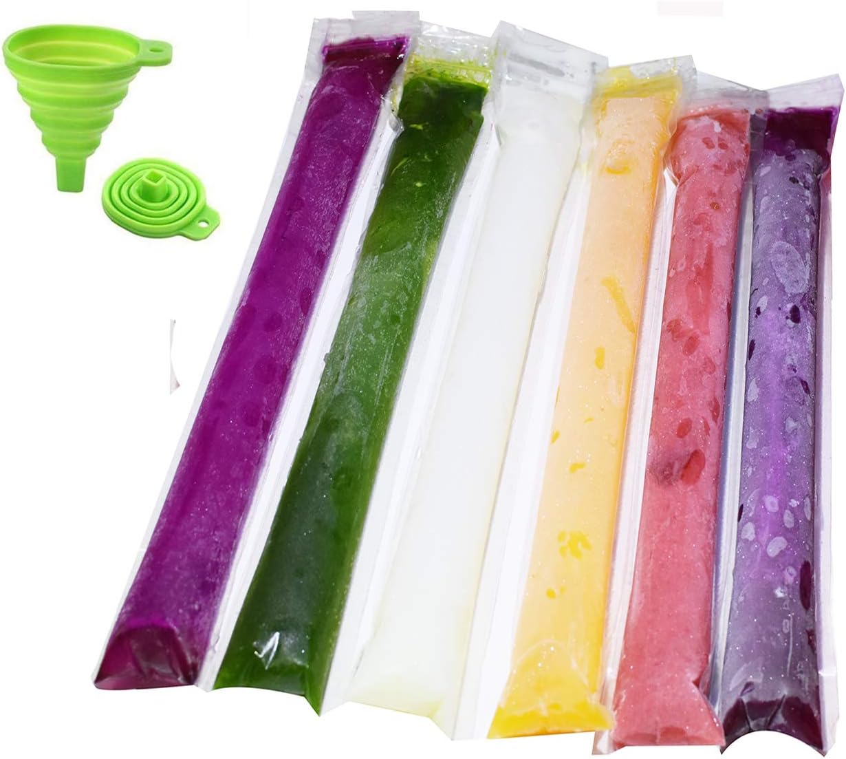Amazon.com: 120pcs Ice Popsicle Molds Bags Ice Cube Mold Ice Pop Mold ...