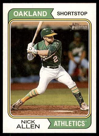 Amazon.com: 2023 Topps Heritage #414 Nick Allen SP Oakland Athletics ...