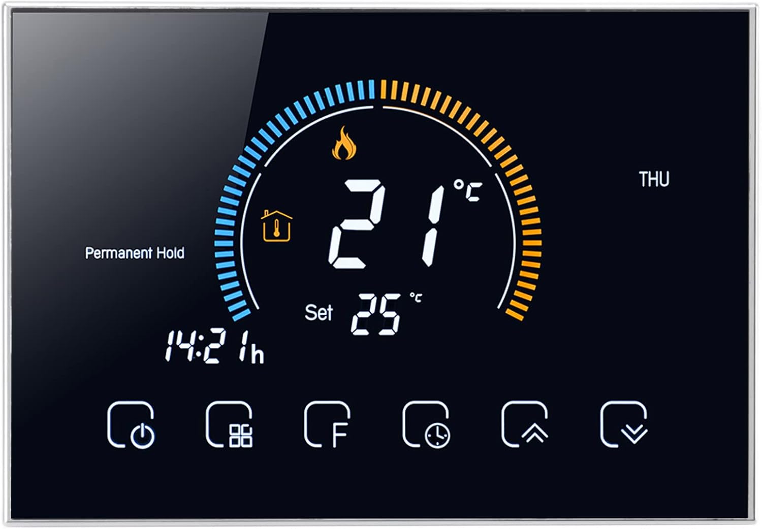 Programmable Thermostat, Phone App Voice Control Smart Temperature ...