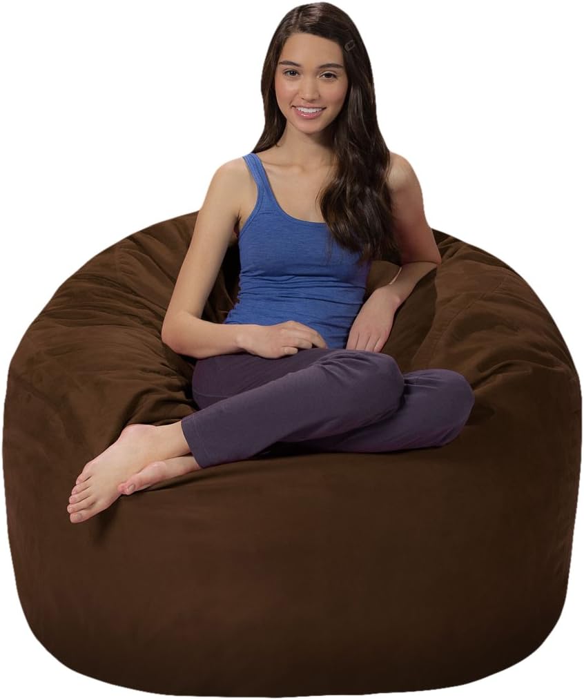 Amazon.com: Comfy Sacks Memory Foam Bean Bag, 4 Foot, Chocolate ...
