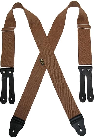 Welch Men's Welch Button Logger Suspenders - 2-Inch Wide - PALOMINO at ...