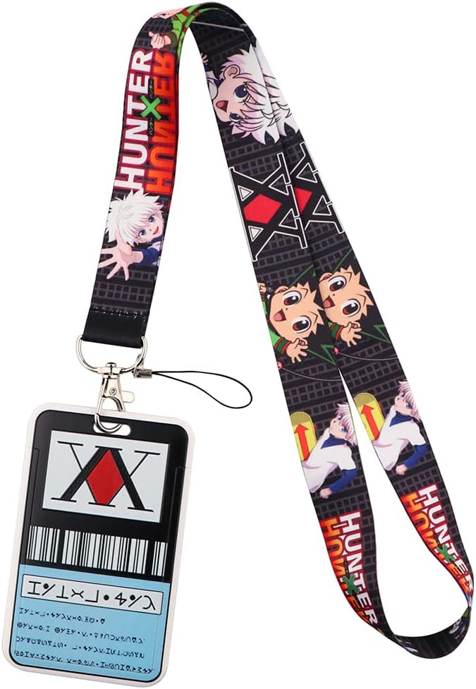 Amazon.com : Kivenda Hunter X Hunter Lanyard Keychain with Card Holder – Neck Strap for ID Cards ...