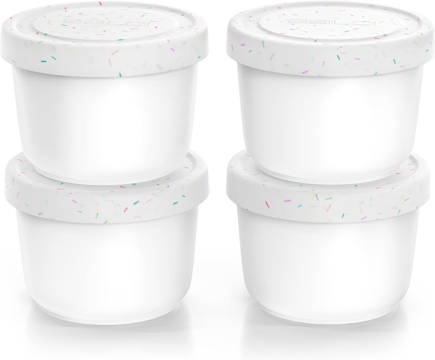 Amazon.com: BALCI - 8oz Mini Ice Cream Containers with Silicone Lids ...