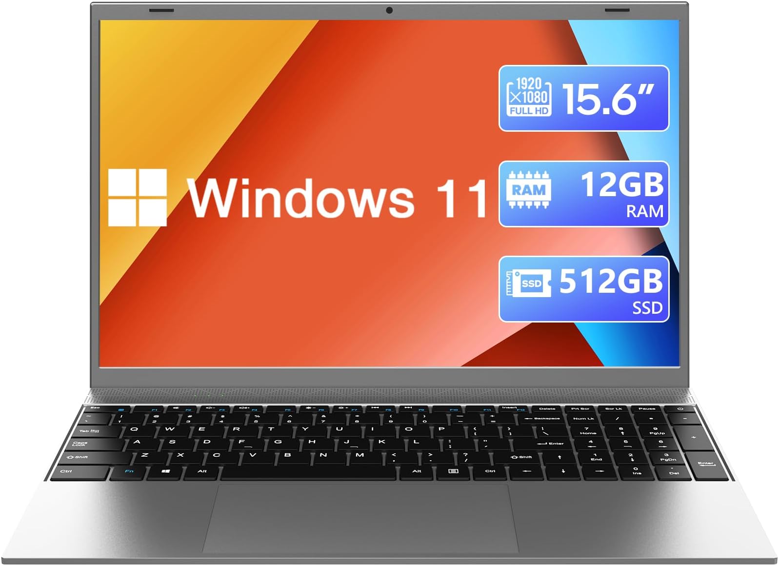 Amazon.com: WIPEMIK Laptop, 12GB RAM 512GB SSD Laptop Computer, Intel ...