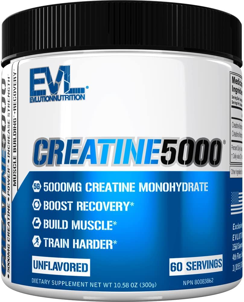 Evlution Nutrition Creatine5000 5 Grams of Pure Creatine Monohydrate in ...