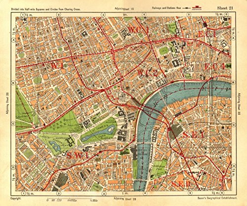 London West End Soho Mayfair Marylebone Lambeth Holborn Bacon 1928 ...