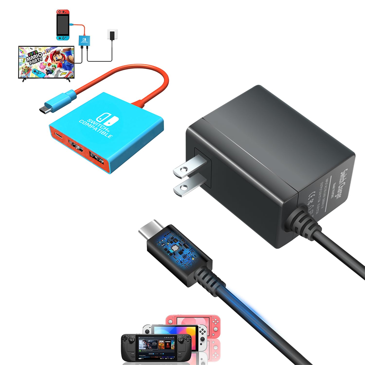 Amazon.com: Switch Dock for Nintendo Switch Docking Station Switch 45W ...