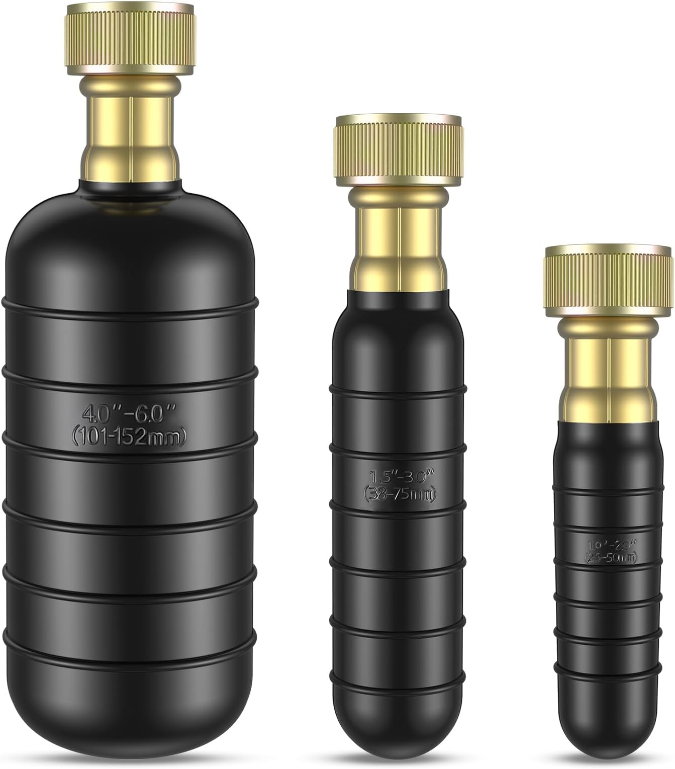 Nkiy Quen 3 Pcs Drain Bladders,Rubber Bladder Drain Cleaners Fit 1" to ...